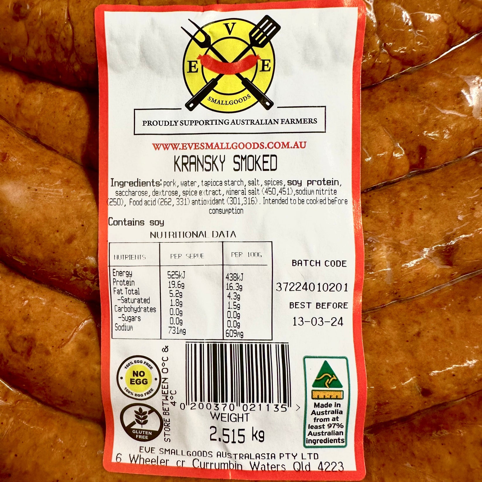 Kransky - Smoked Sausage – Eve Smallgoods